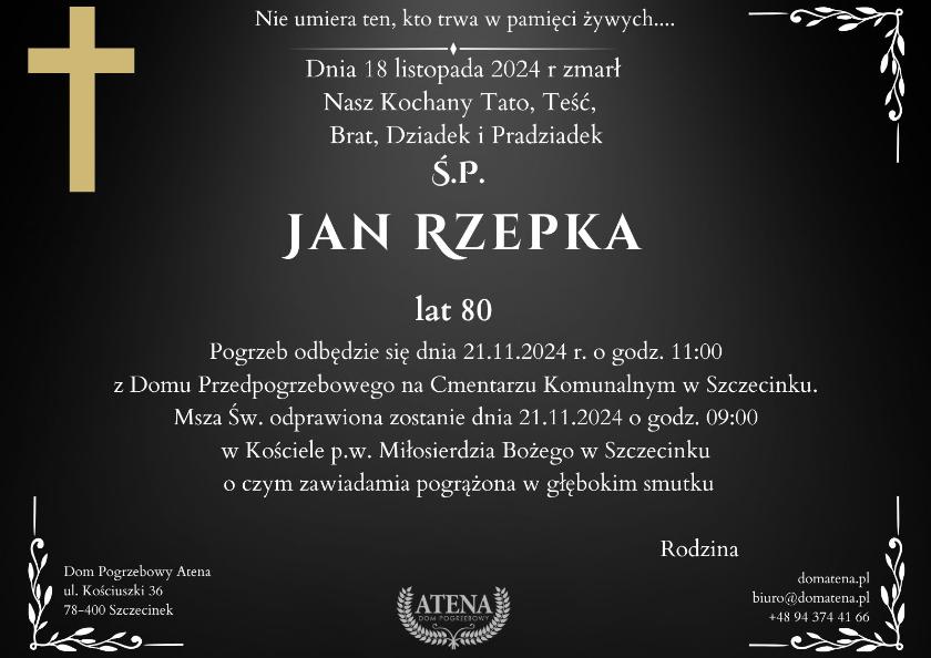 ŚP Jan Rzepka - nekrolog